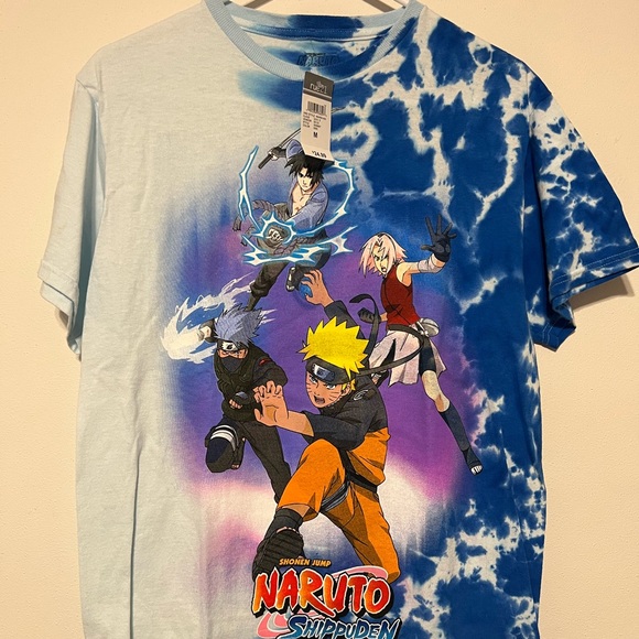 Naruto | Shirts | Naruto Shippuden Anime Tiedye Blue Tee Tshirt Size M ...